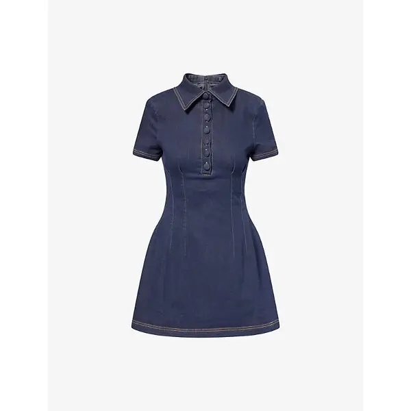 Oddmuse Collared Denim Mini Dress