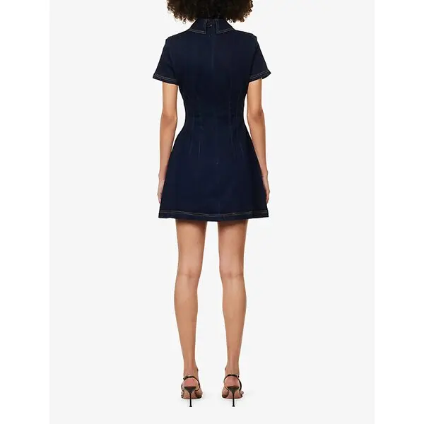 Oddmuse Collared Denim Mini Dress