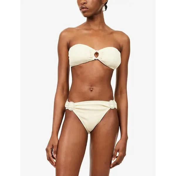 4TH & RECKLESS Char Bandeau Bikini Top