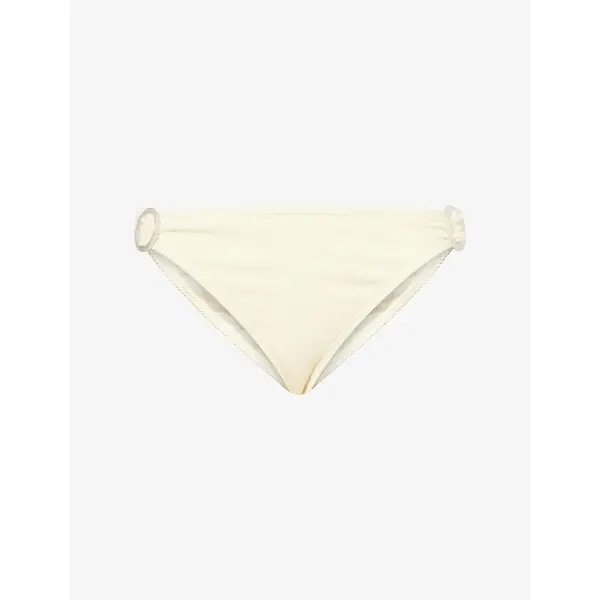 4TH & RECKLESS Char Crinkled Bikini Bottoms - Lemon