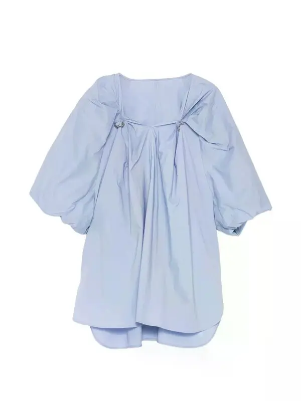 JNBY Metal-pleated V-neck Blouse