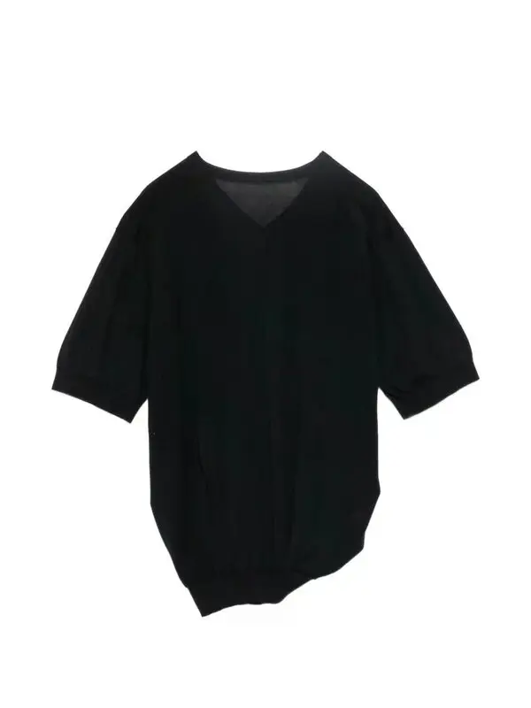 JNBY V-neck Cotton Pullover - Black