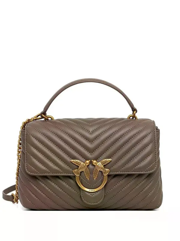 Pinko Medium Chevron Logo-buckle Crossbody Bag