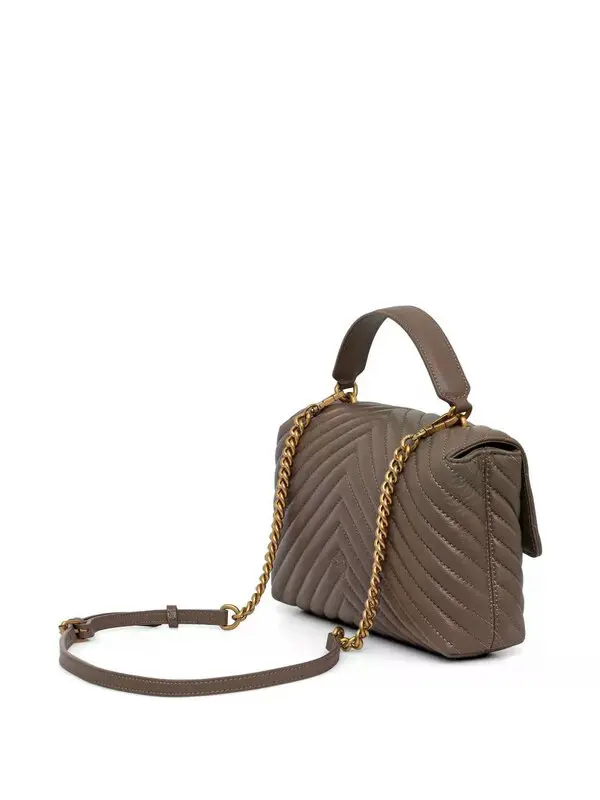 Pinko Medium Chevron Logo-buckle Crossbody Bag