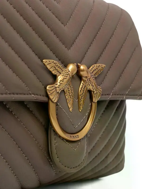 Pinko Medium Chevron Logo-buckle Crossbody Bag
