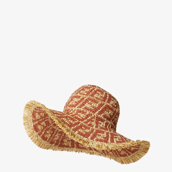 Fendi Raffia Hat - Red