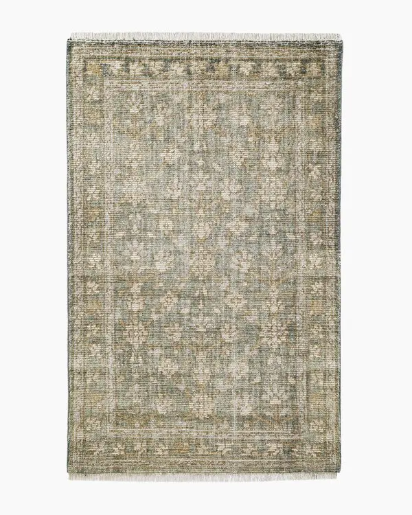 Quince Lena Hand-knotted Wool Rug - Green