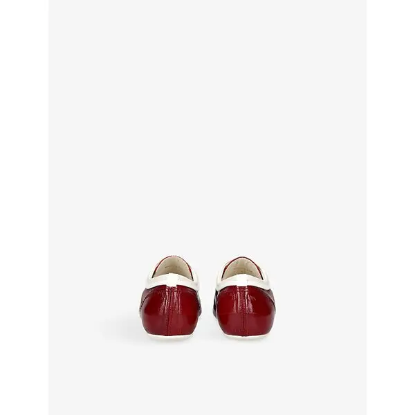 Dries Van Noten Flat Slim Leather Trainers - Red
