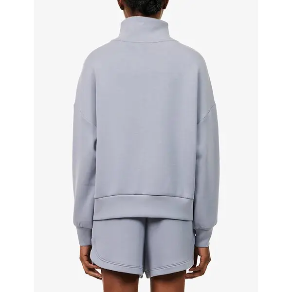 Varley Hawley Half-zip Stretch-woven Sweatshirt - Wind Blue