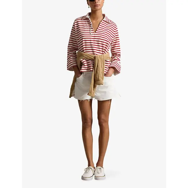 Polo Ralph Lauren Striped Open-collar Cotton Long-sleeve Shirt