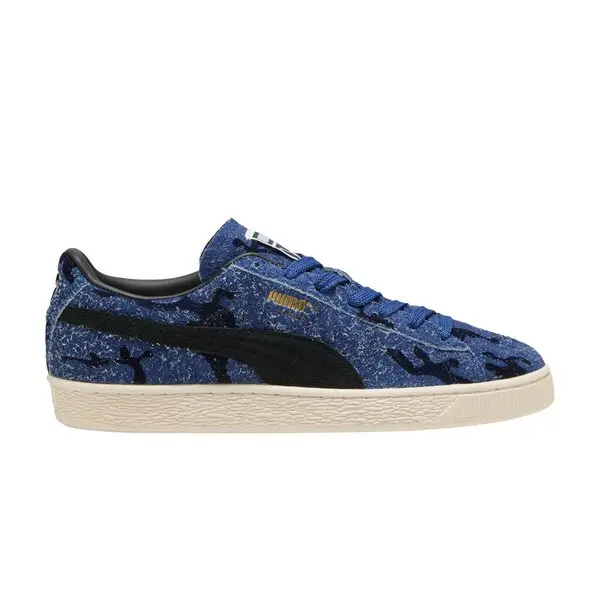PUMA Suede Flock Jewel Club Navy Sneakers - Blue