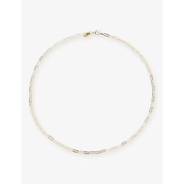 LISA GOZLAN Small Paperclip Chain Necklace - Gold
