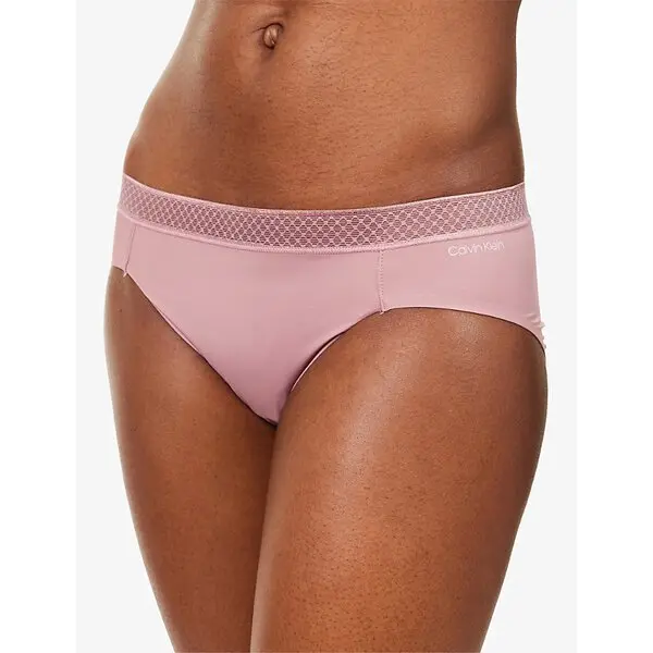 Calvin Klein Seductive Comfort Stretch-woven Bikini Briefs - Soft Mauve