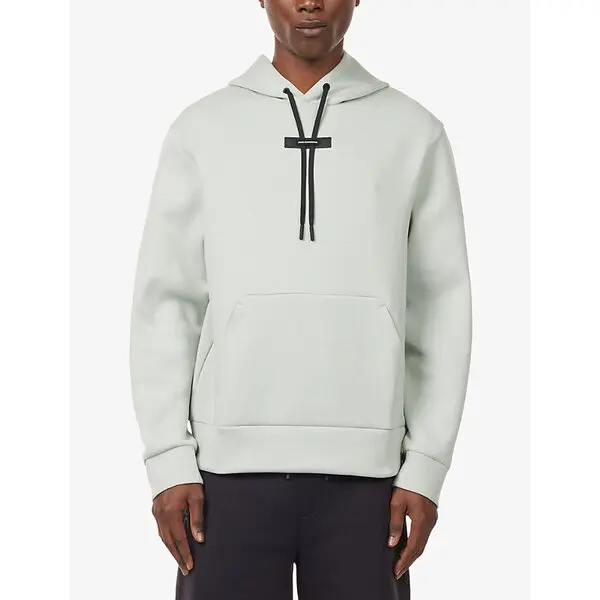 On Cotton-blend Hoodie With Drawstring Hood And Logo Detail