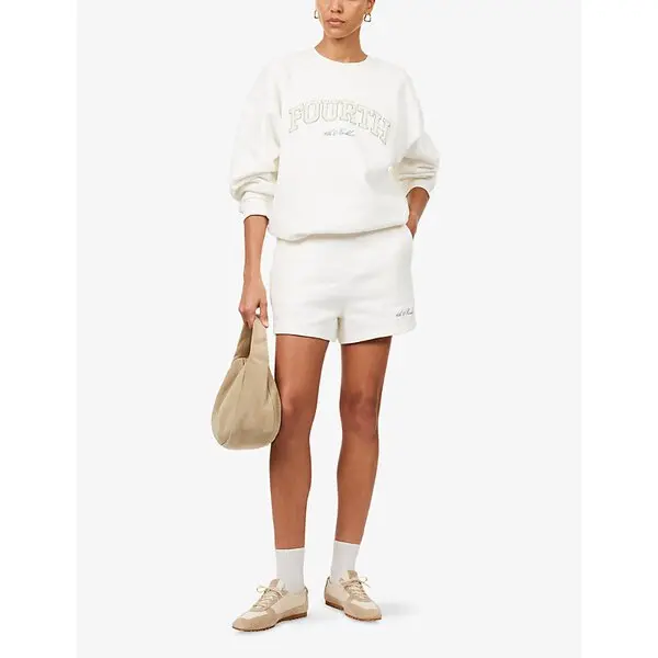 4TH & RECKLESS Relaxed Cotton-jersey Sweatshirt With Embroidered Detailing - Cream