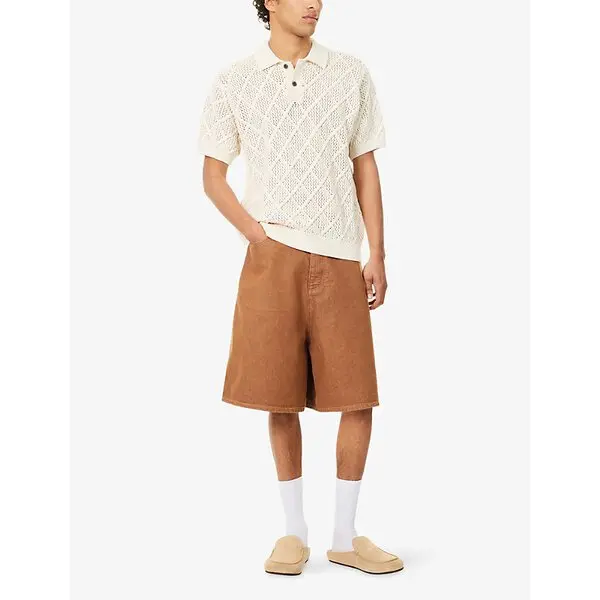 Obey Eryk Short-sleeve Knitted Polo Top