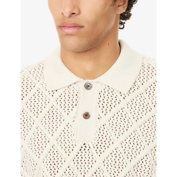 Obey Eryk Short-sleeve Knitted Polo Top