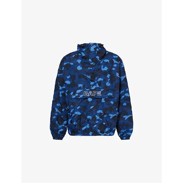 A BATHING APE Camouflage Print Hooded Shell Jacket