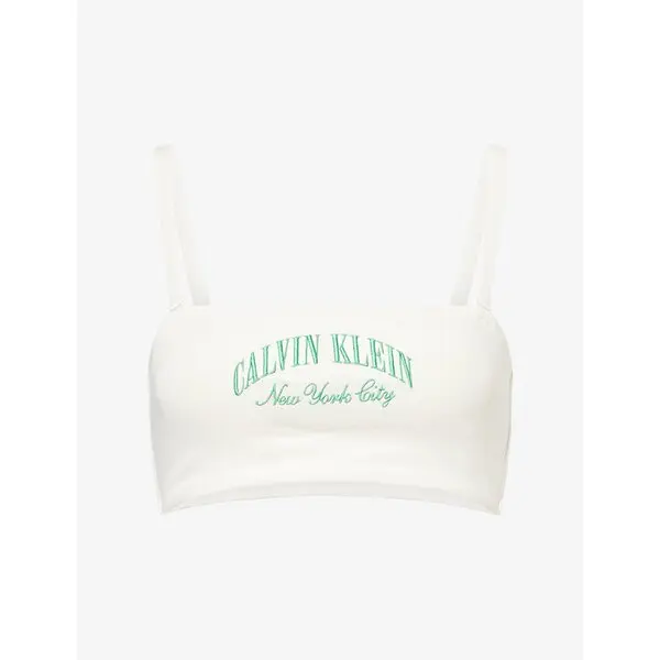 Calvin Klein Heritage Classic Stretch-cotton Bandeau Bralette - Tofu