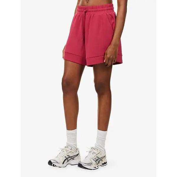 Varley Atrium High-rise Woven Shorts - Rich Raspberry