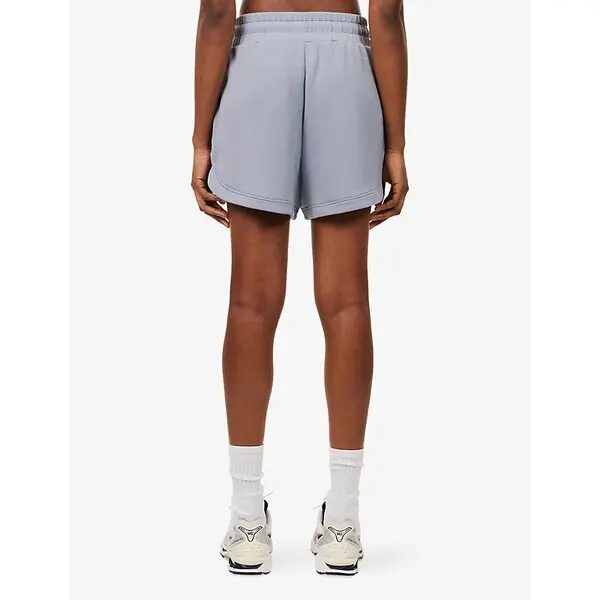 Varley Coulter High-rise Stretch-jersey Shorts - Wind Blue