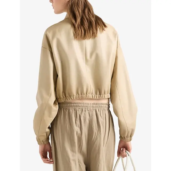 Prada Cropped Nappa Leather Jacket