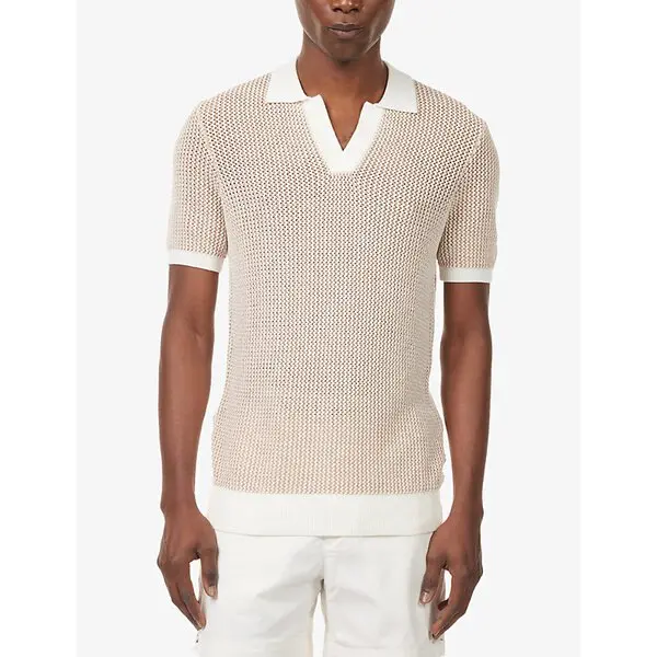 Orlebar Brown Horton Cotton-crochet Polo Shirt