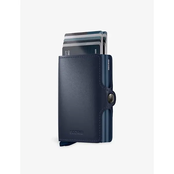 SECRID Twinwallet Original Leather Cardholder - Navy-navy