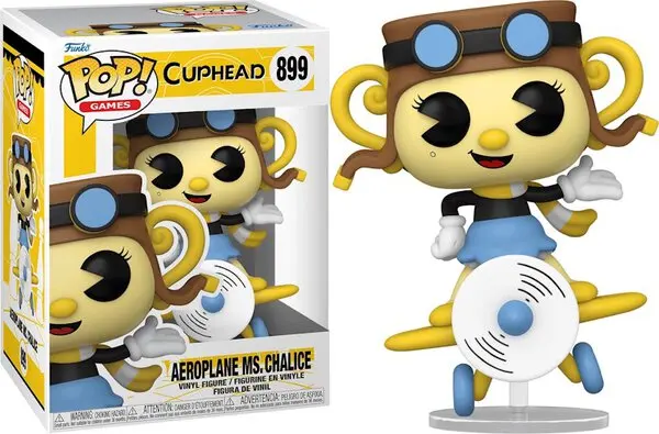 FUNKO Pop! Games: Cuphead Aeroplane Ms.chalice Figure #899 - Multicolor