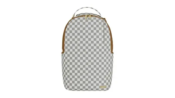 SPRAYGROUND Embossed Checkerboard Backpack - White/grey