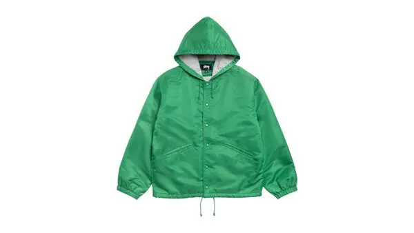 StÜssy Hooded Coaches Jacket - Green