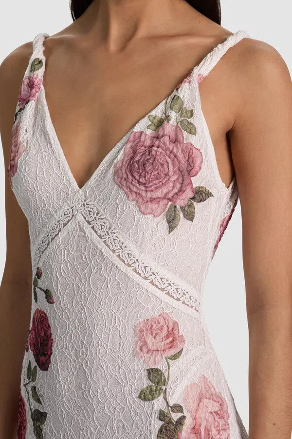 Alice + Olivia Nisa Lace Maxi Gown