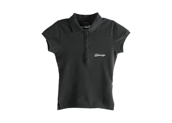 Balenciaga Cropped Polo T-shirt