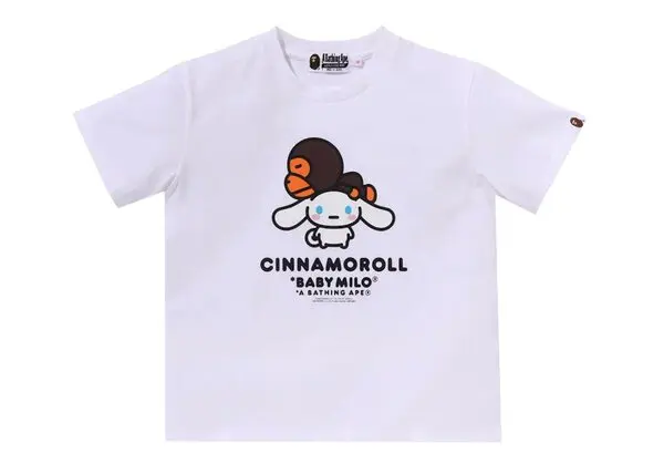 A BATHING APE X Cinnamoroll Baby Milo Tee - White