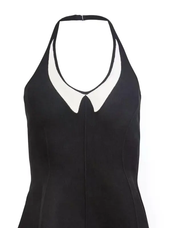 FLEUR DU MAL Collared Flare Mini Dress