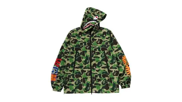 A BATHING APE Abc Camo Shark Jacket - Green