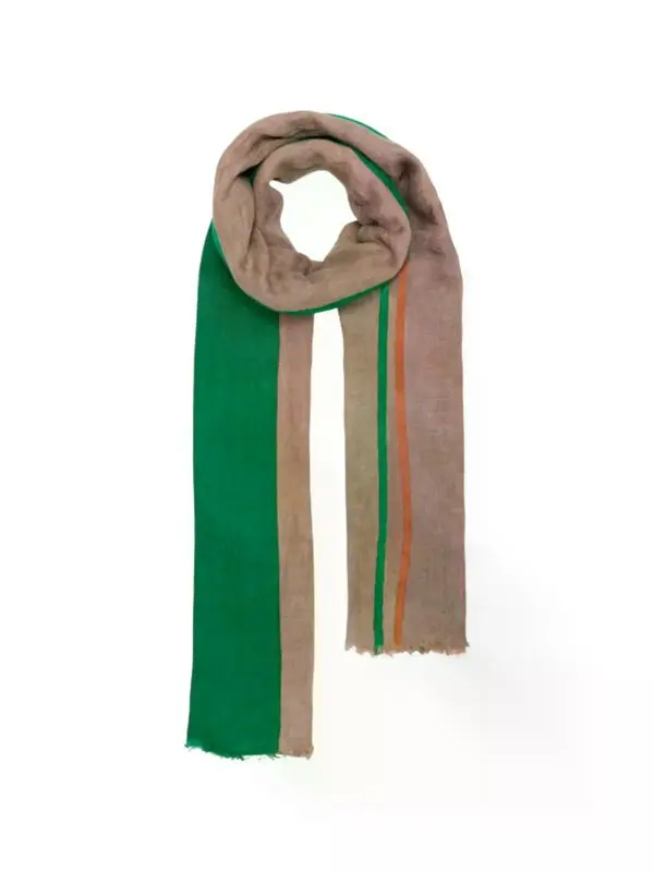 LOVAT & GREEN Valley Abstract-print Frayed Scarf