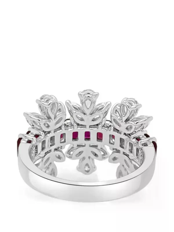 HYT JEWELRY Floral Ruby And Diamond Ring