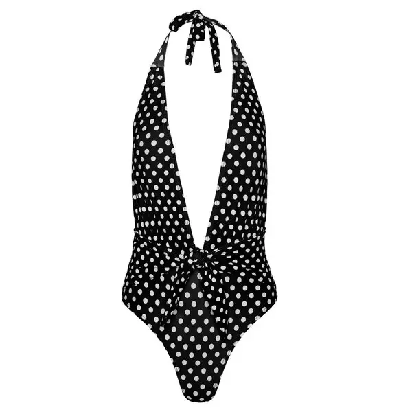PAOLA AMADOR Polka Dot One Piece Swimsuit - Black/white