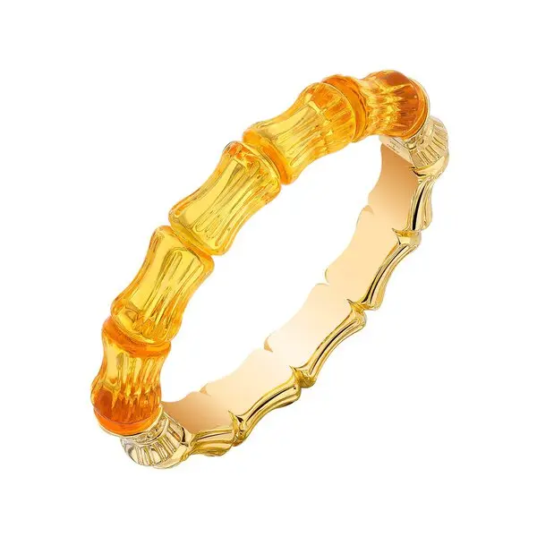 GOLD & HONEY Bamboo Bangle Bracelet - Gold/yellow