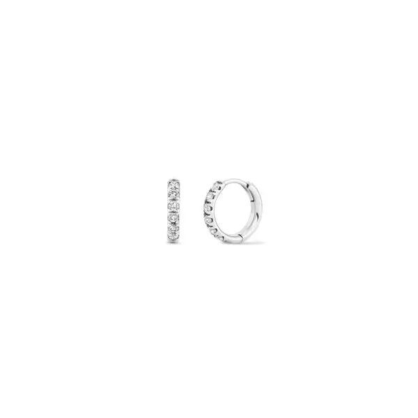 DINNY HALL Mini Lab-grown Diamond Huggie Hoop Earrings - White
