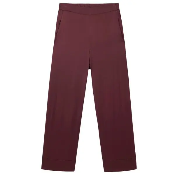 MAMU DREAM Merlot Washable Organic Stretch Silk Bottoms - Red