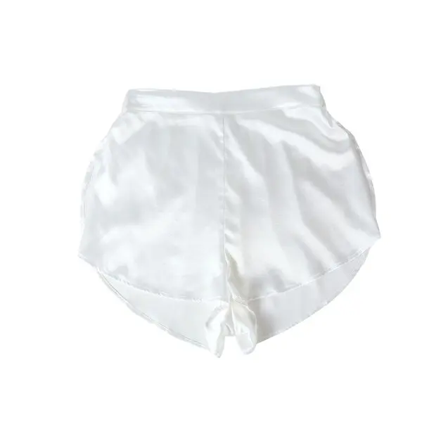 SOFT STROKES SILK Pure Mulberry Silk Petal Shorts - White