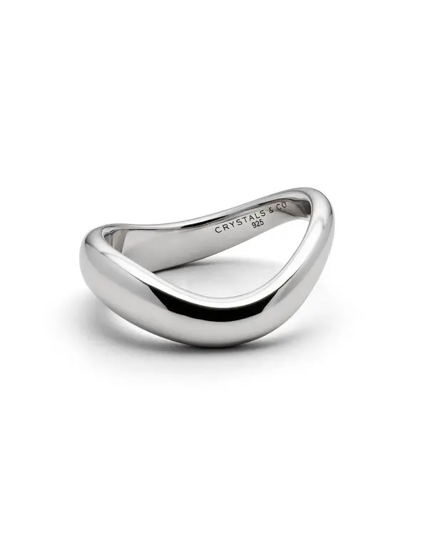 CRYSTALS AND CO Flow Ring - Silver
