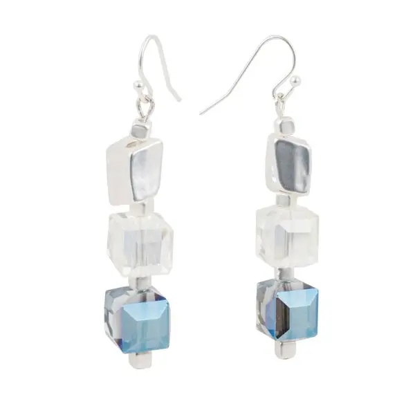 Saachi Bead And Stone Dangle Earrings - Blue
