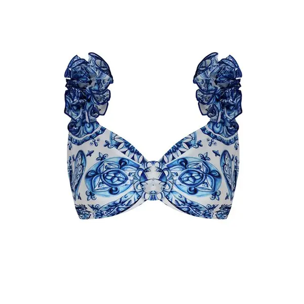 NUR KARAATA Ruffled Sleeve Top