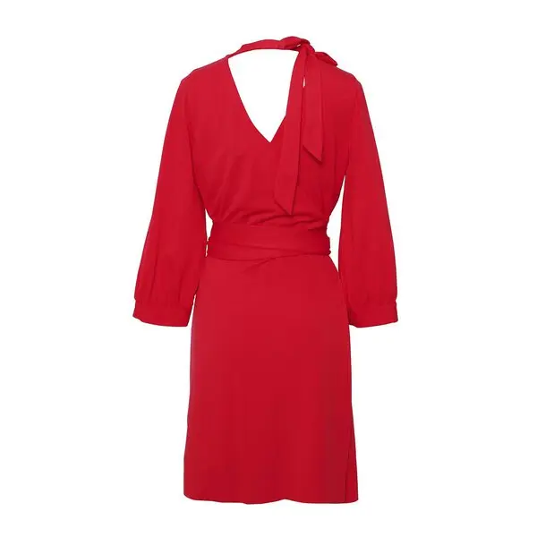 EMMA WALLACE Bofly Wrap Dress - Red