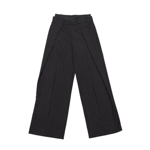 CIRCULAR PATH Pinstripe Wide Leg Pant