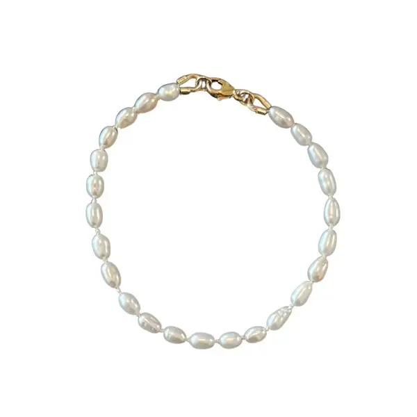 HERSELF COLLECTIONS Freshwater Pearl Bracelet - White/gold