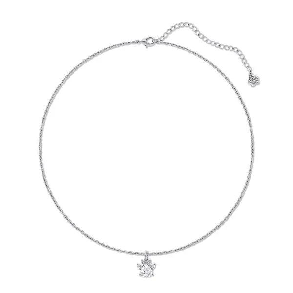 CLOUD HAVEN Commitment Paw Pendant Necklace - Silver